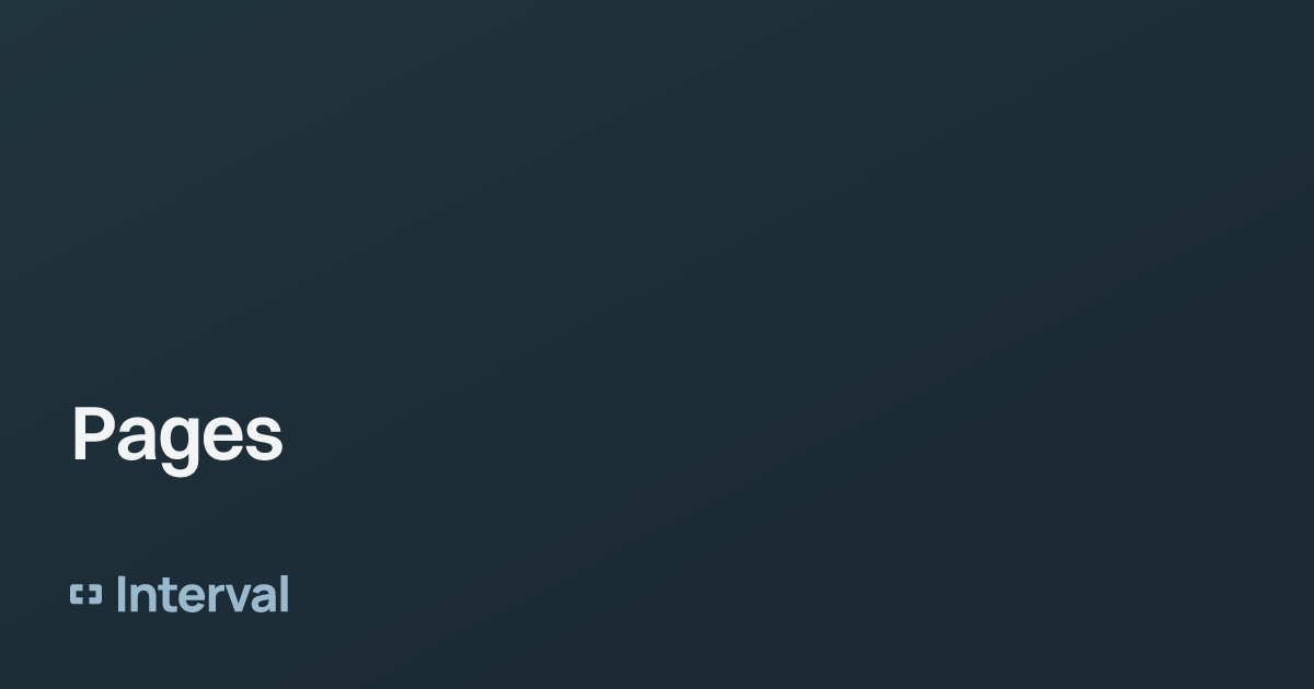 Pages | Interval