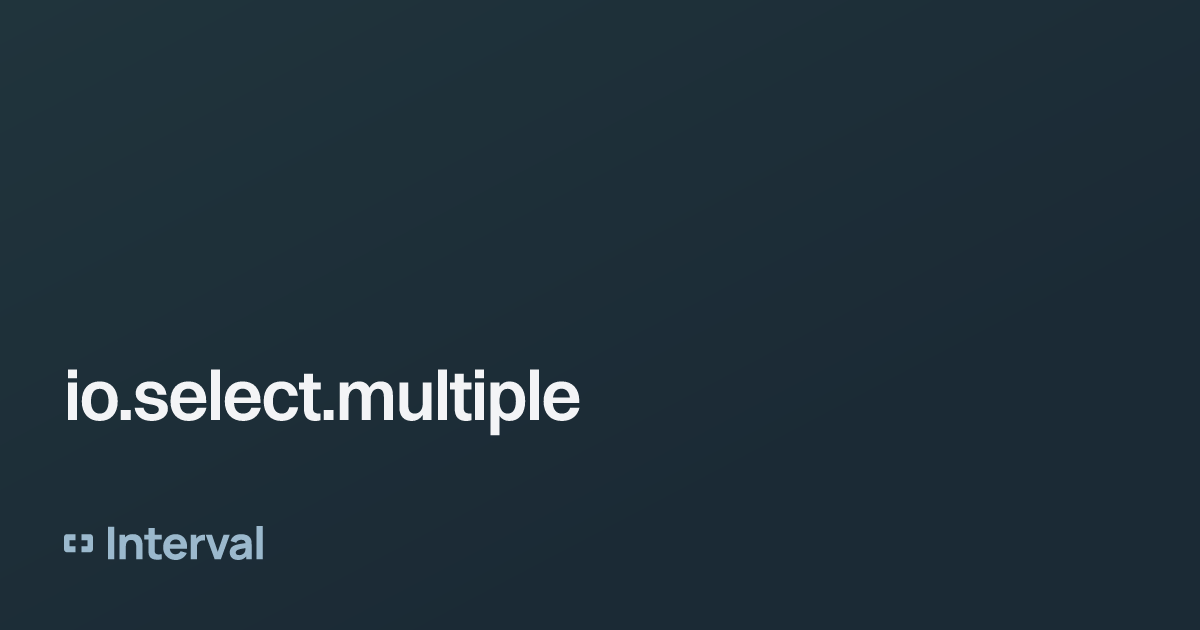 Lect Multiple Interval